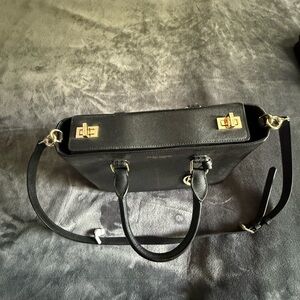 henri bendel | Bags | Henri Bendel West 57th Sm Turnlock Satchel Black ...